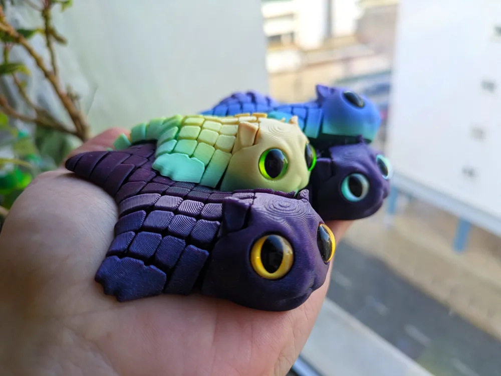 Cute wiggly Kitty! (Flexi) - Free 3D Print Model - MakerWorld