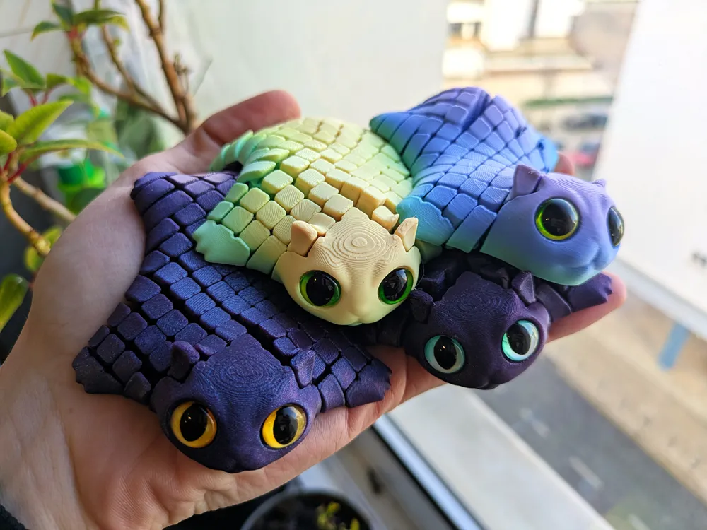 Cute wiggly Kitty! (Flexi) - Free 3D Print Model - MakerWorld