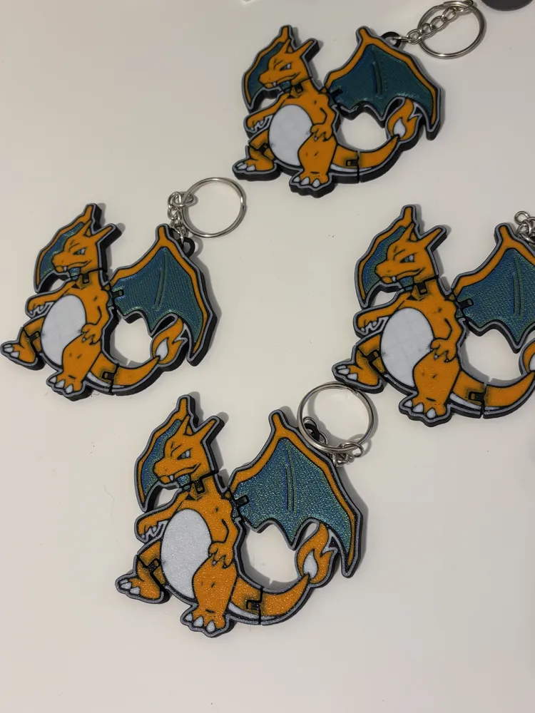 Charizard Pokemon Flexi Keychain - Free 3D Print Model - MakerWorld
