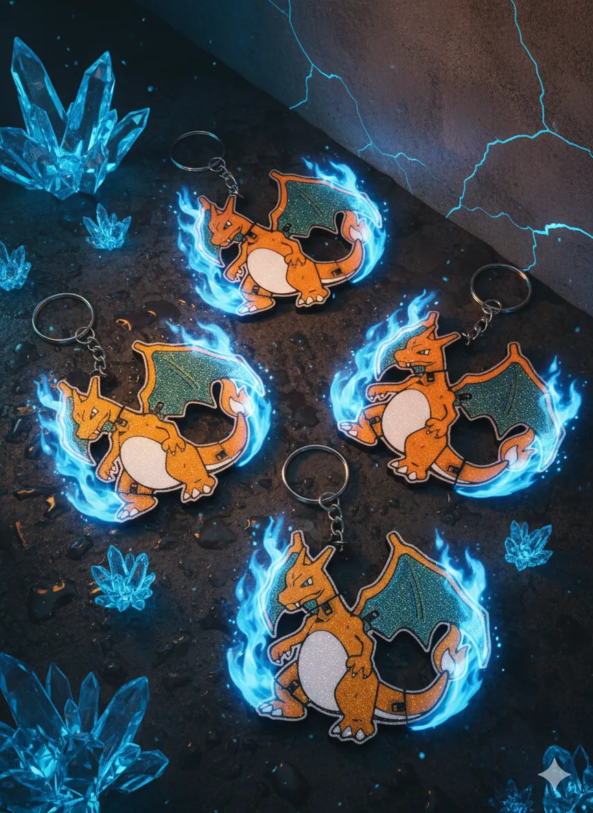 Charizard Pokemon Flexi Keychain - Free 3D Print Model - MakerWorld