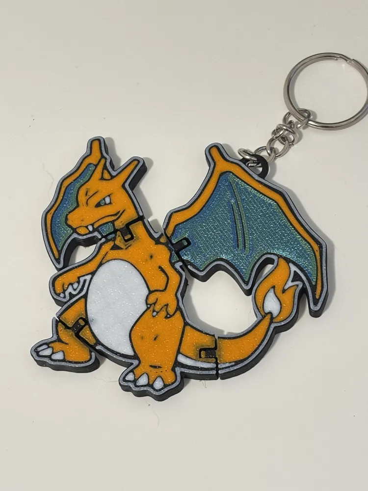 Charizard Pokemon Flexi Keychain - Free 3D Print Model - MakerWorld