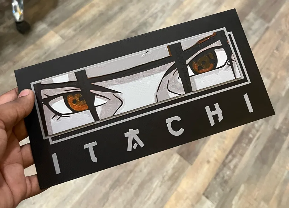 Itachi Eye Hueforge with Frame by Chitranshu Nagora - MakerWorld