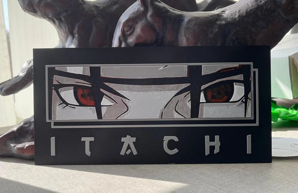 Itachi Eye Hueforge with Frame by Chitranshu Nagora - MakerWorld