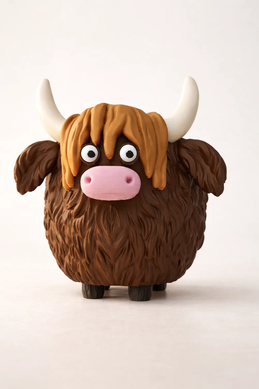 Cute Highland Cow Planter - Assembly Kit - Free 3D Print Model - MakerWorld