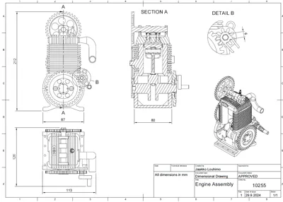 Functional 4-Stroke Engine by jaa66o MakerWorld: Download Free 3D Models