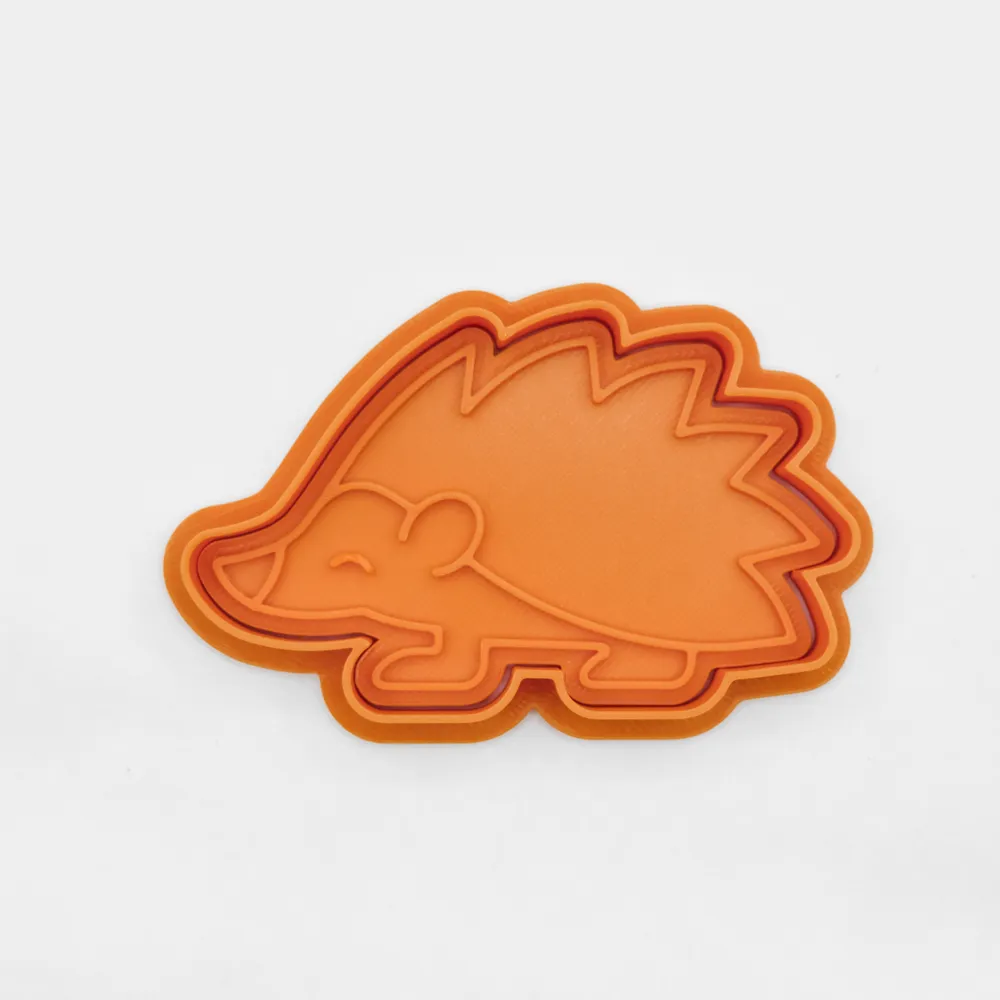 Hedgehog cookie cutter / stamp (autumn set) by Indibles - MakerWorld