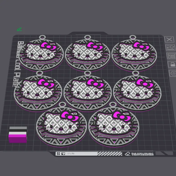 Hello Kitty Mosaic Holiday Ornament by w3r3wolv3s - MakerWorld