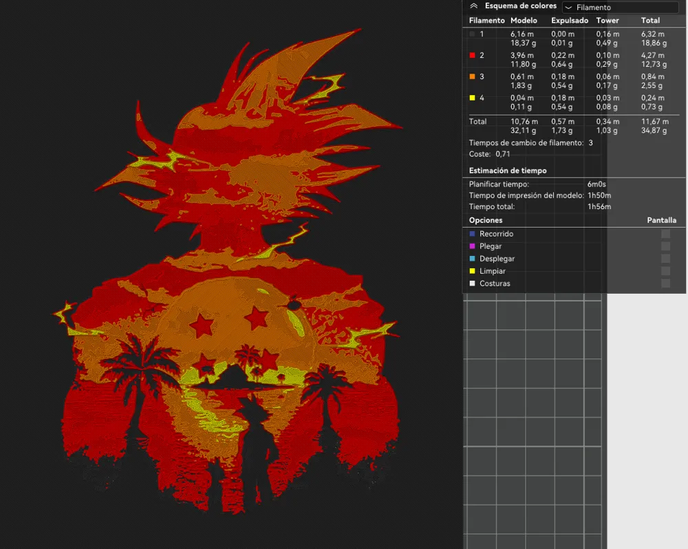 Goku Image Overlay (Hue Forge) by Teixi3D - MakerWorld