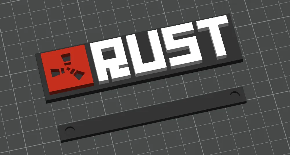 Rust Logo Magnet with mount by user_3366040554 - MakerWorld