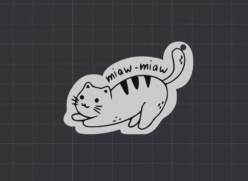 cat miaw keyring by cruse2382 - MakerWorld