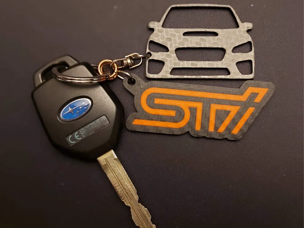 Subaru WRX STI logo keychain by pj_hack - MakerWorld