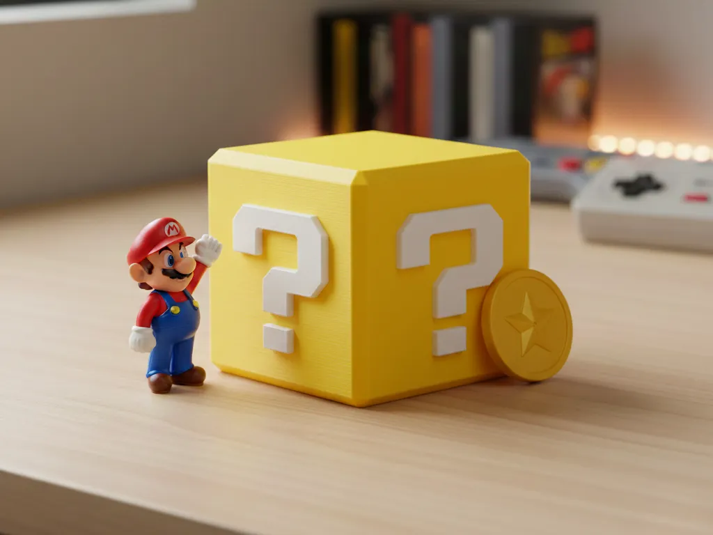 Super Mario 3D Question Mark Block | AMS Ready - Free 3D Print Model ...