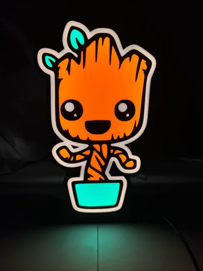 Christmas Baby Groot LED Lamp by Codyinbody3 - MakerWorld