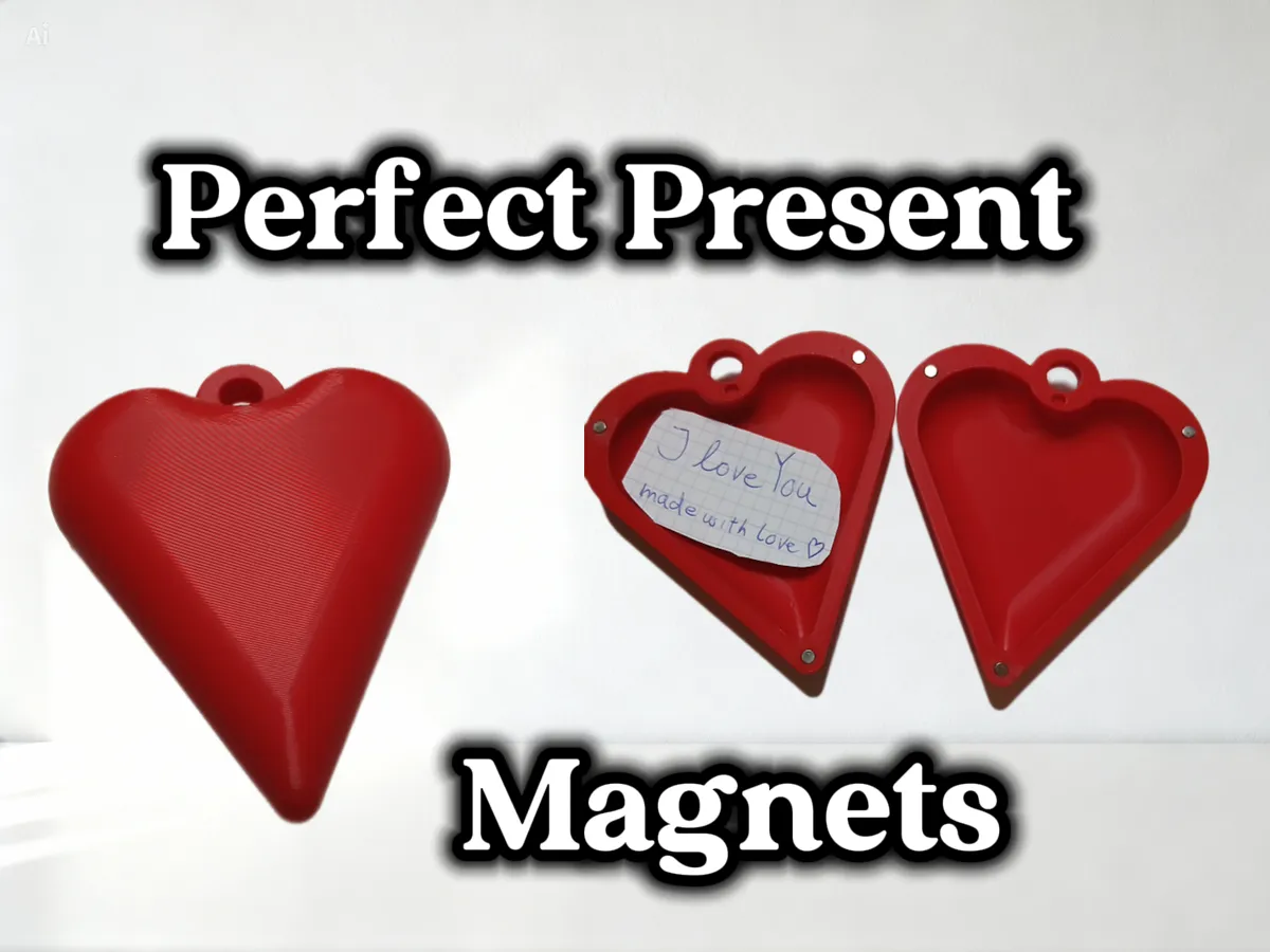 Magnet Heart-case - Free 3D Print Model - MakerWorld