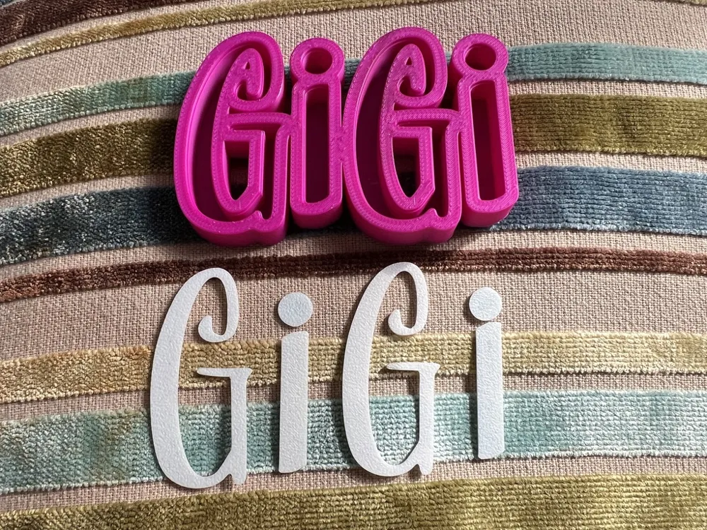 GIGI name names name design ornament nameplate by meetoo333 - MakerWorld