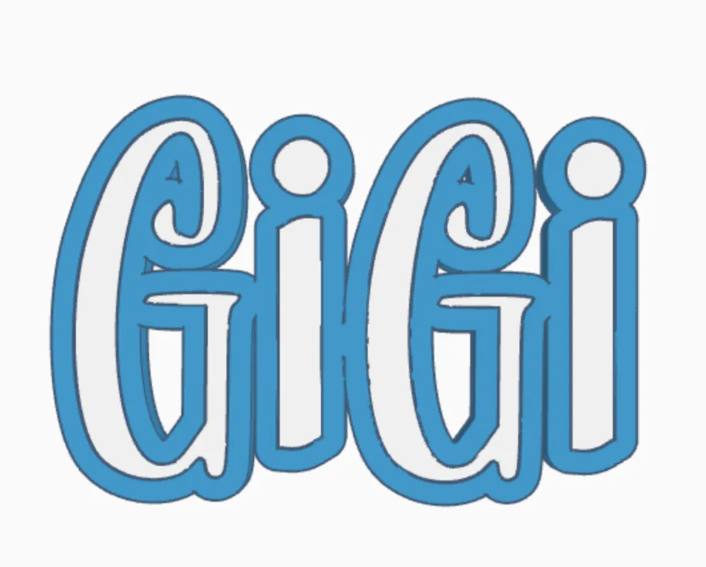 GIGI name names name design ornament nameplate by meetoo333 - MakerWorld