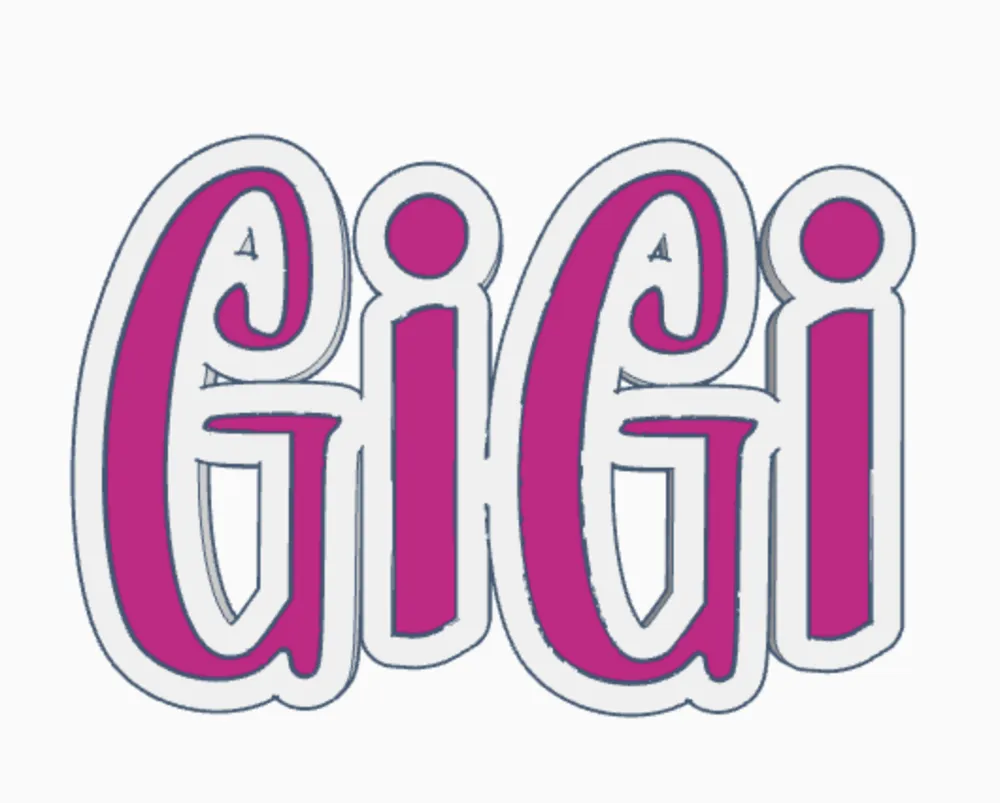 GIGI name names name design ornament nameplate by meetoo333 - MakerWorld