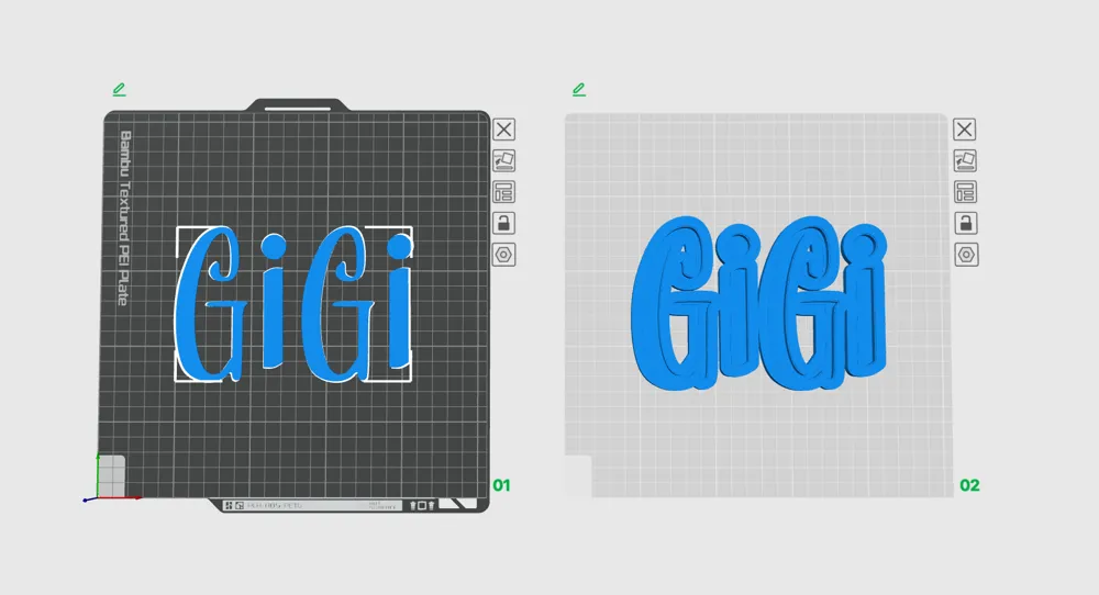 GIGI name names name design ornament nameplate by meetoo333 - MakerWorld