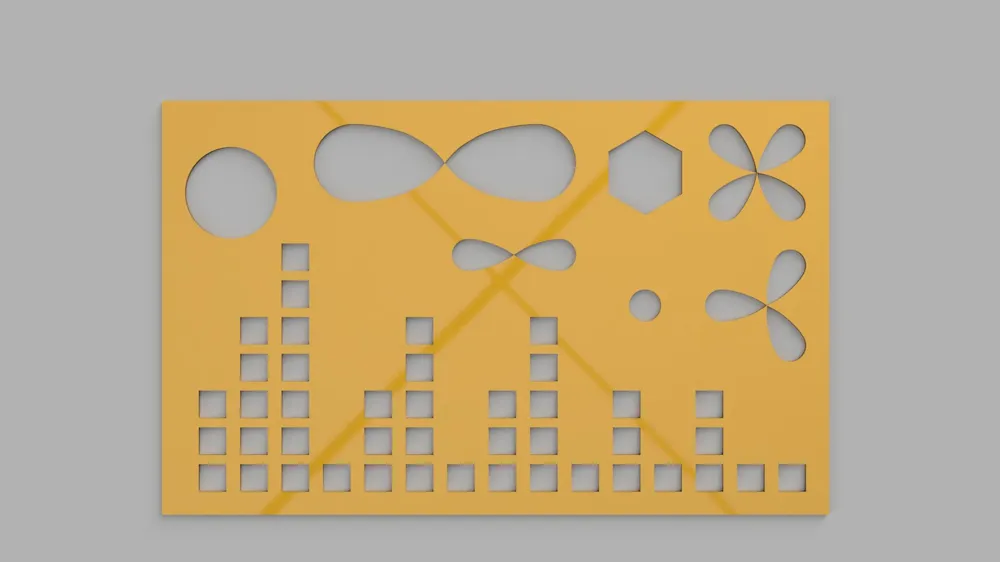Molecule structure chemical drawing template by Der_Joni - MakerWorld