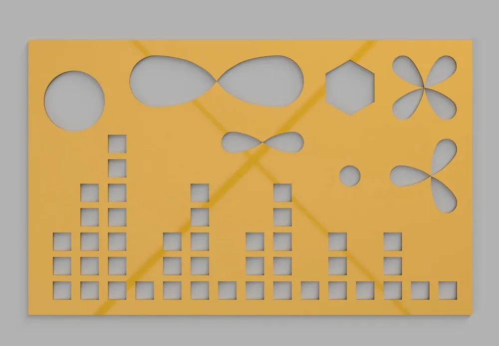Molecule structure chemical drawing template by Der_Joni - MakerWorld