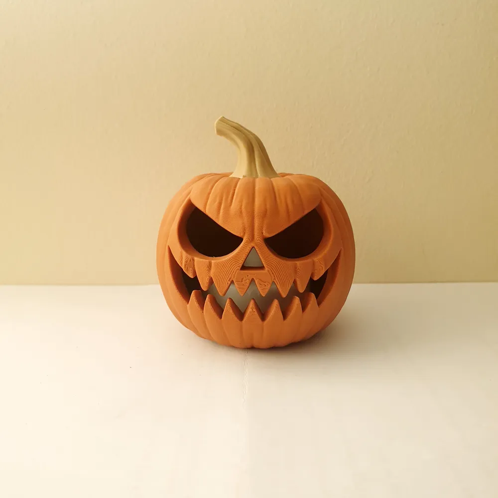 Unheimliches Kürbis-Teelicht von Midjam MakerWorld: Kostenlose 3D ...