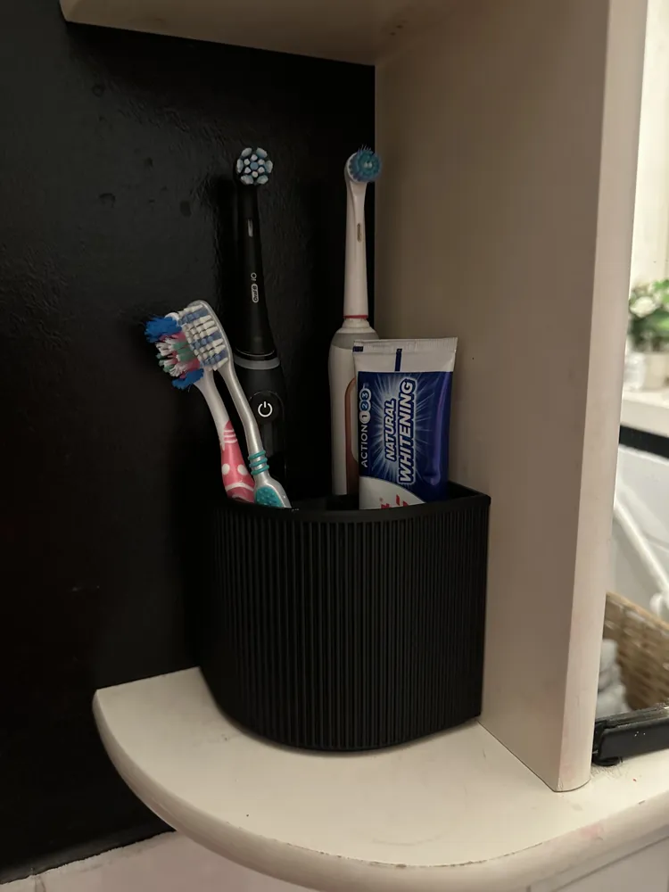 Bathroom Organizer, Toothbrush Holder for Corners - Free 3D Print Model ...
