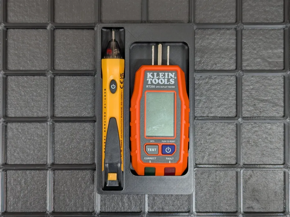 Klein Outlet Tester Holder - Gridfinity - Free 3D Print Model - MakerWorld