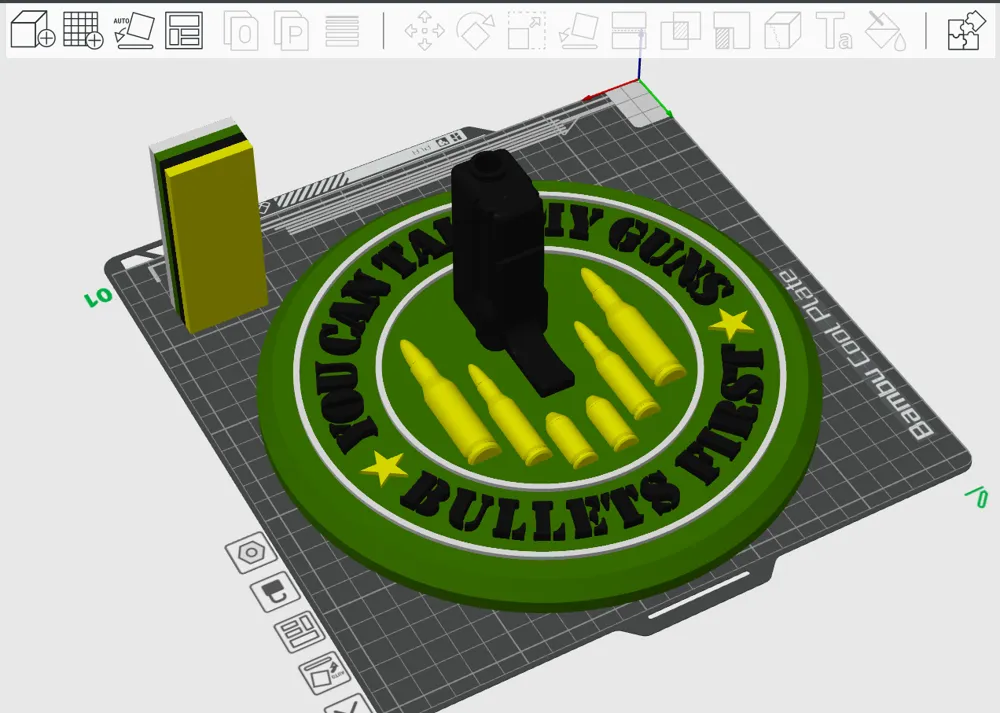 "You Can Take My Guns Bullets First" Plaque by Boneyard - MakerWorld