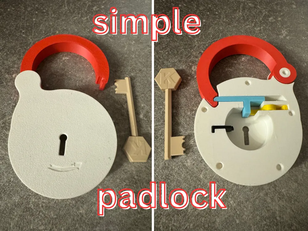 Simple Padlock (education model) by elikoll - MakerWorld