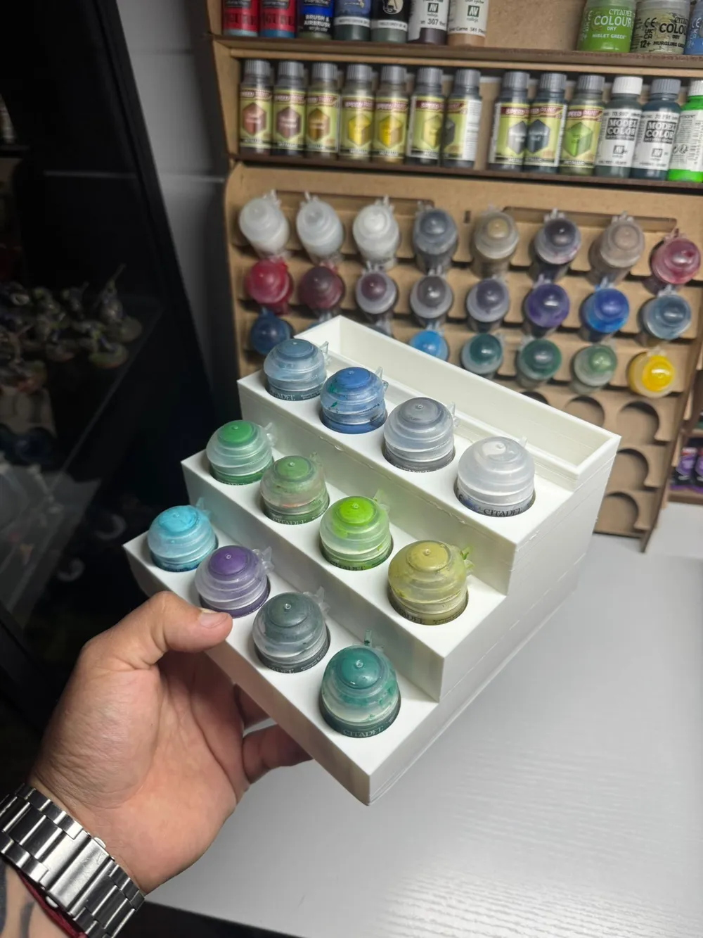Citadel paint and brush display stand by Niko 3D MakerWorld: Download ...