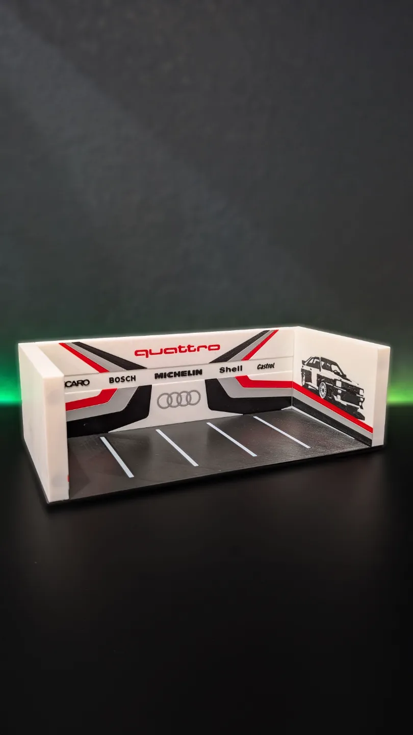 Audi Quattro 1:64 Garage Diorama by Kevin - MakerWorld