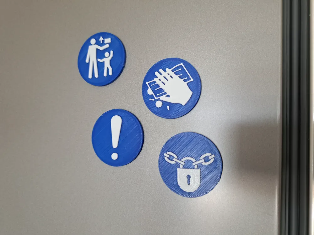 Mandatory Sign Magnets - ISO 7010 by Drunken_Monkey - MakerWorld