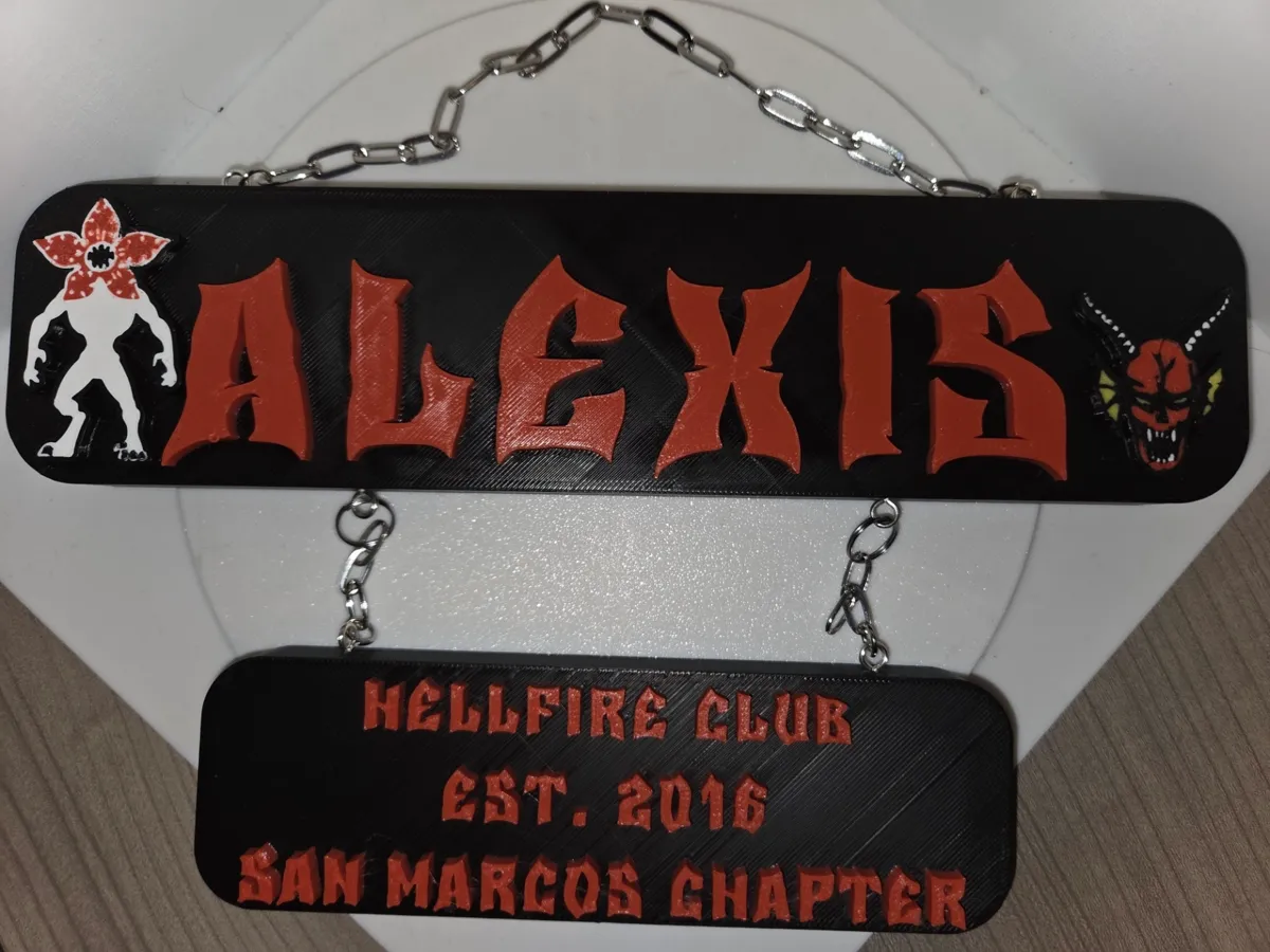 Hellfire Club Name Plate - Free 3D Print Model - MakerWorld