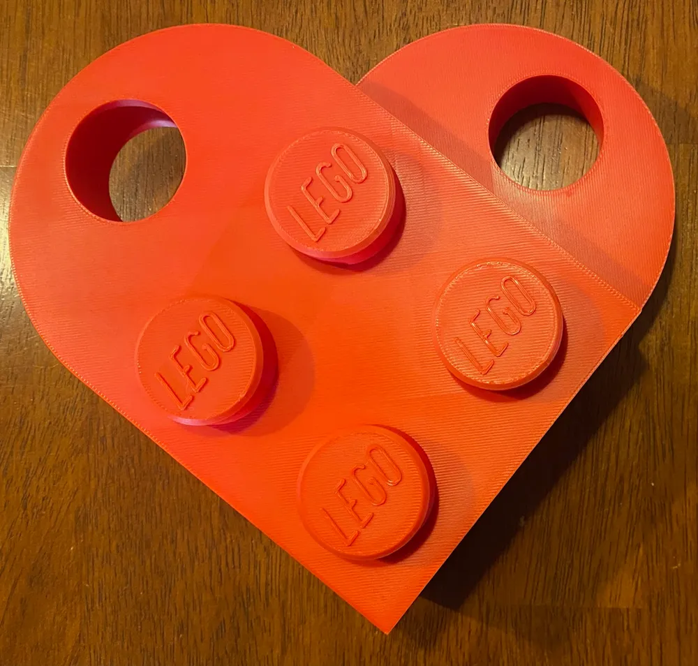 LEGOBrick Heart, with mounts and stands by RegularGuyTy - MakerWorld