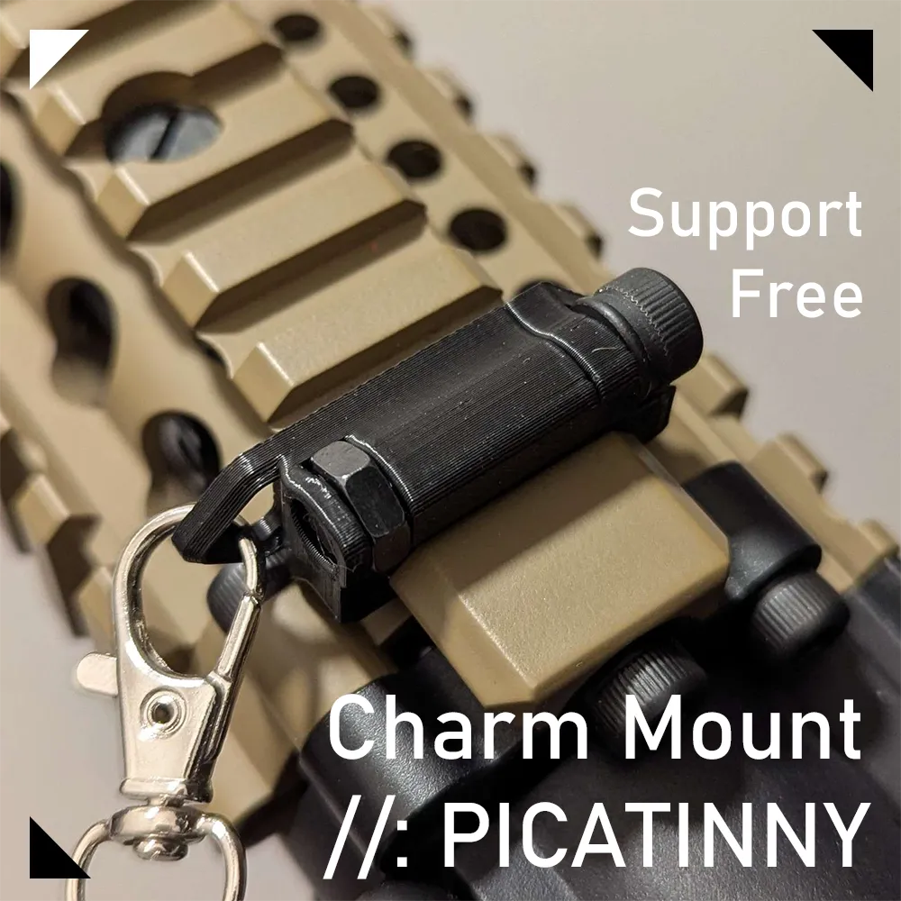 Airsoft Picatinny Charm Mount by Lammms - MakerWorld