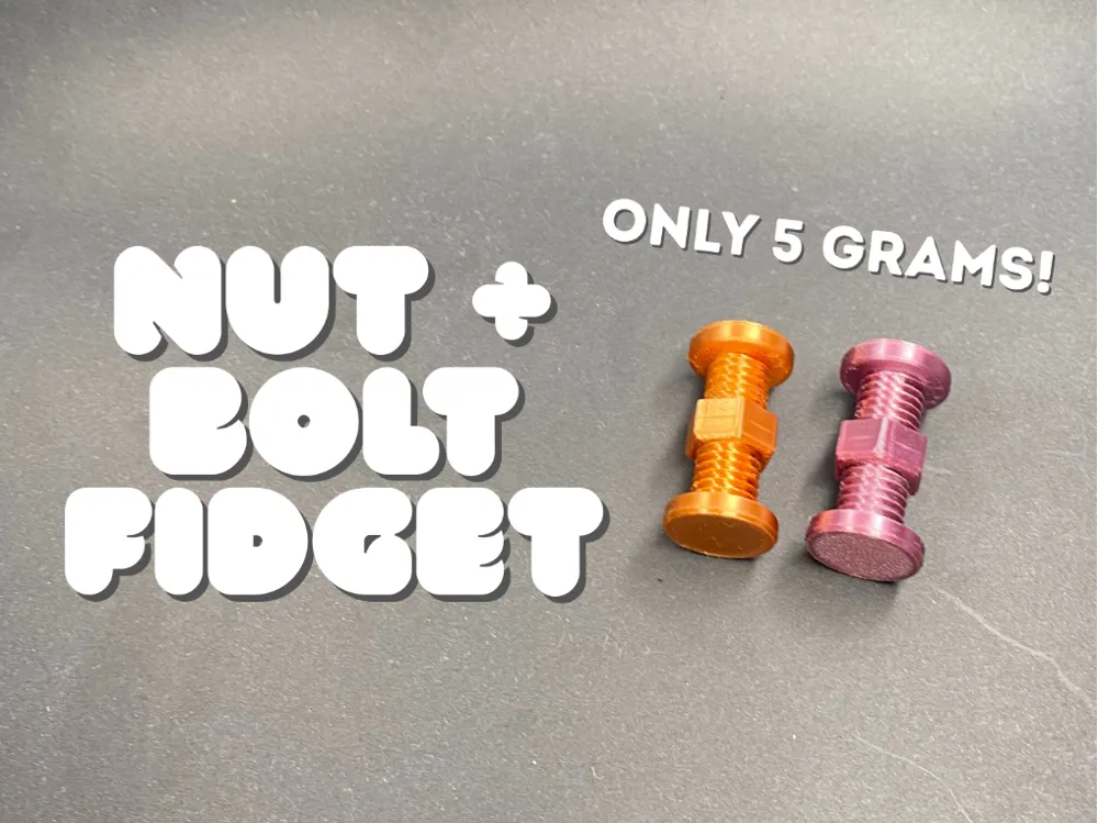 Simple Nut + Bolt Fidget by TommyGun21 MakerWorld: Download Free 3D Models