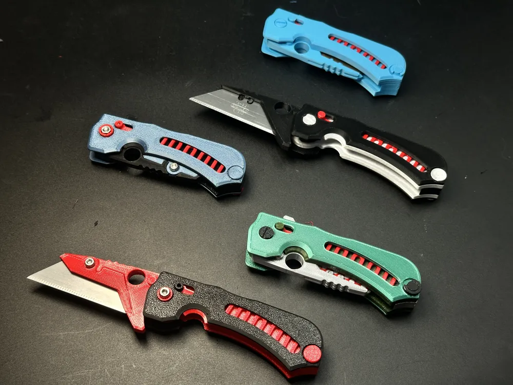 Spring-Axis Lock Folding Utility Knife - F3DP by Trent Studio ...