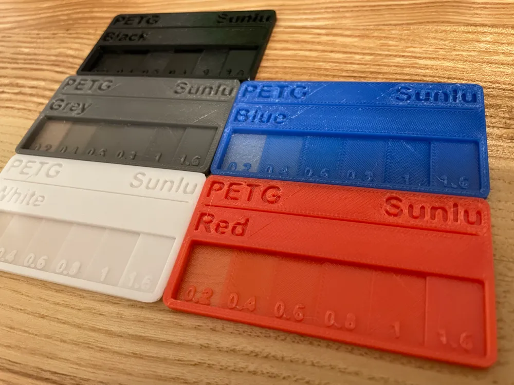 Sunlu Filament Swatch - PETG (Multiple Colours) by CaptainBackfire ...