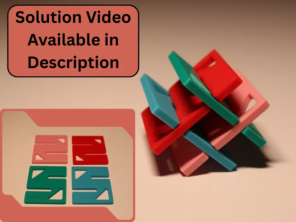 Hashtag Puzzle Fidget - Brain Teaser - Free 3D Print Model - MakerWorld