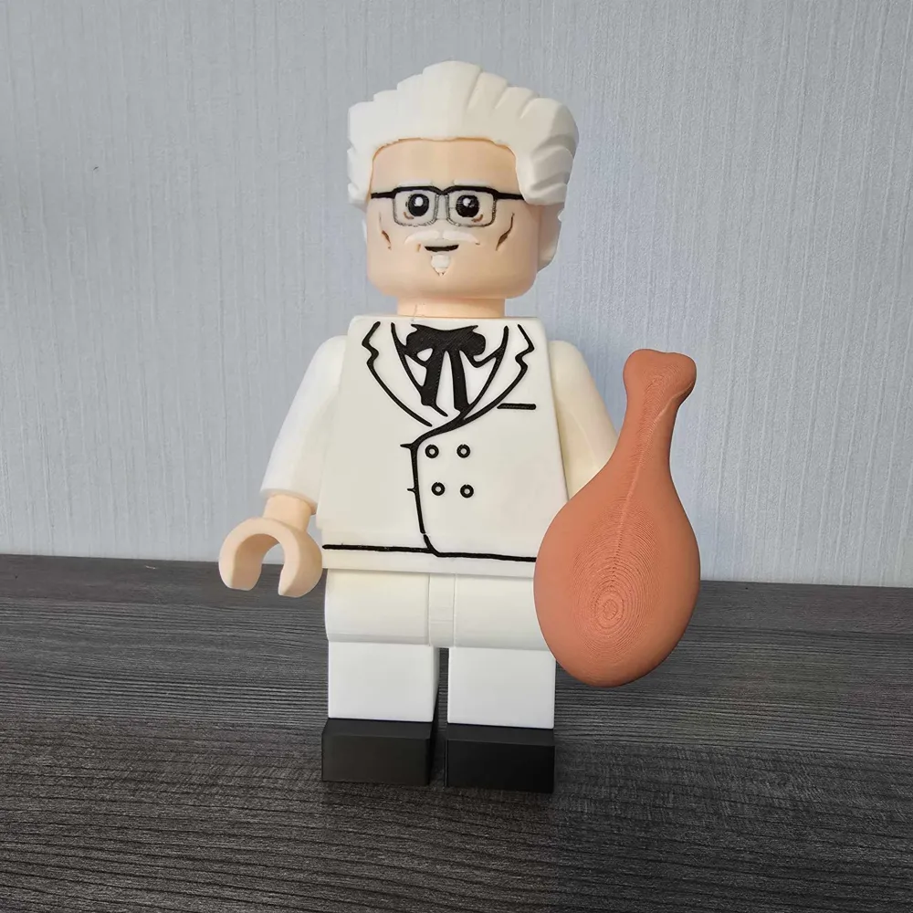 Colonel Sanders * KFC * 500% ~21cm - Free 3D Print Model - MakerWorld