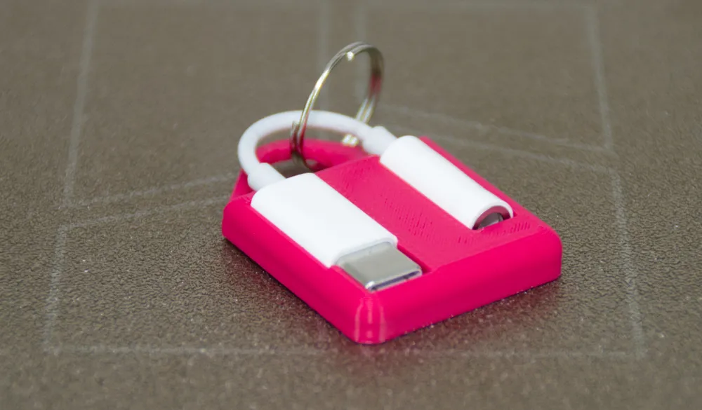 Apple USB C -> 3,5mm Jack Adapter Key Fob.3mf by Philipp Rosenberg ...