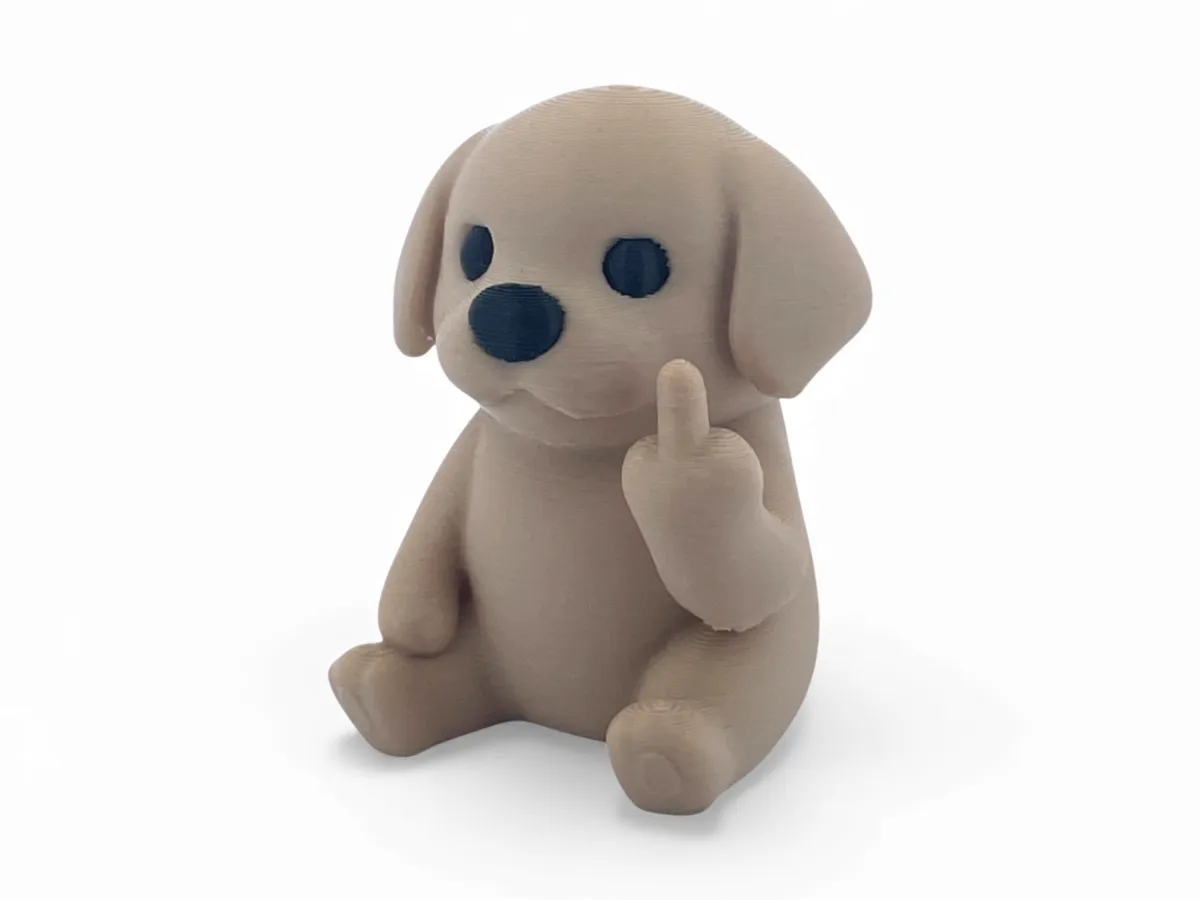 Golden Retriever Middle Finger - Free 3D Print Model - MakerWorld