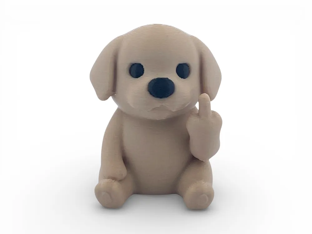 Golden Retriever Middle Finger - Free 3D Print Model - MakerWorld