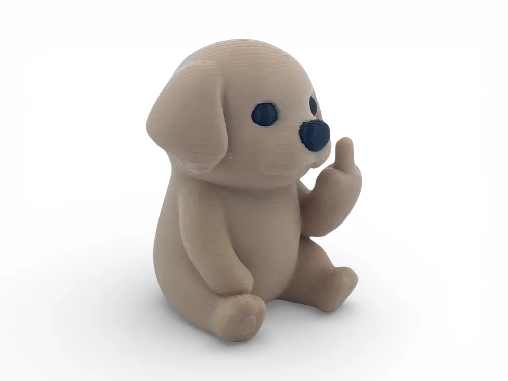 Golden Retriever Middle Finger - Free 3D Print Model - MakerWorld
