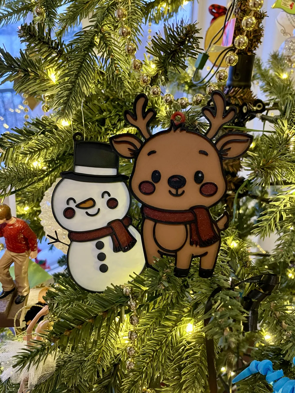 North Pole Pals Ordainments, ReinDeer/Snowman by TEAMUPHILL MakerWorld ...