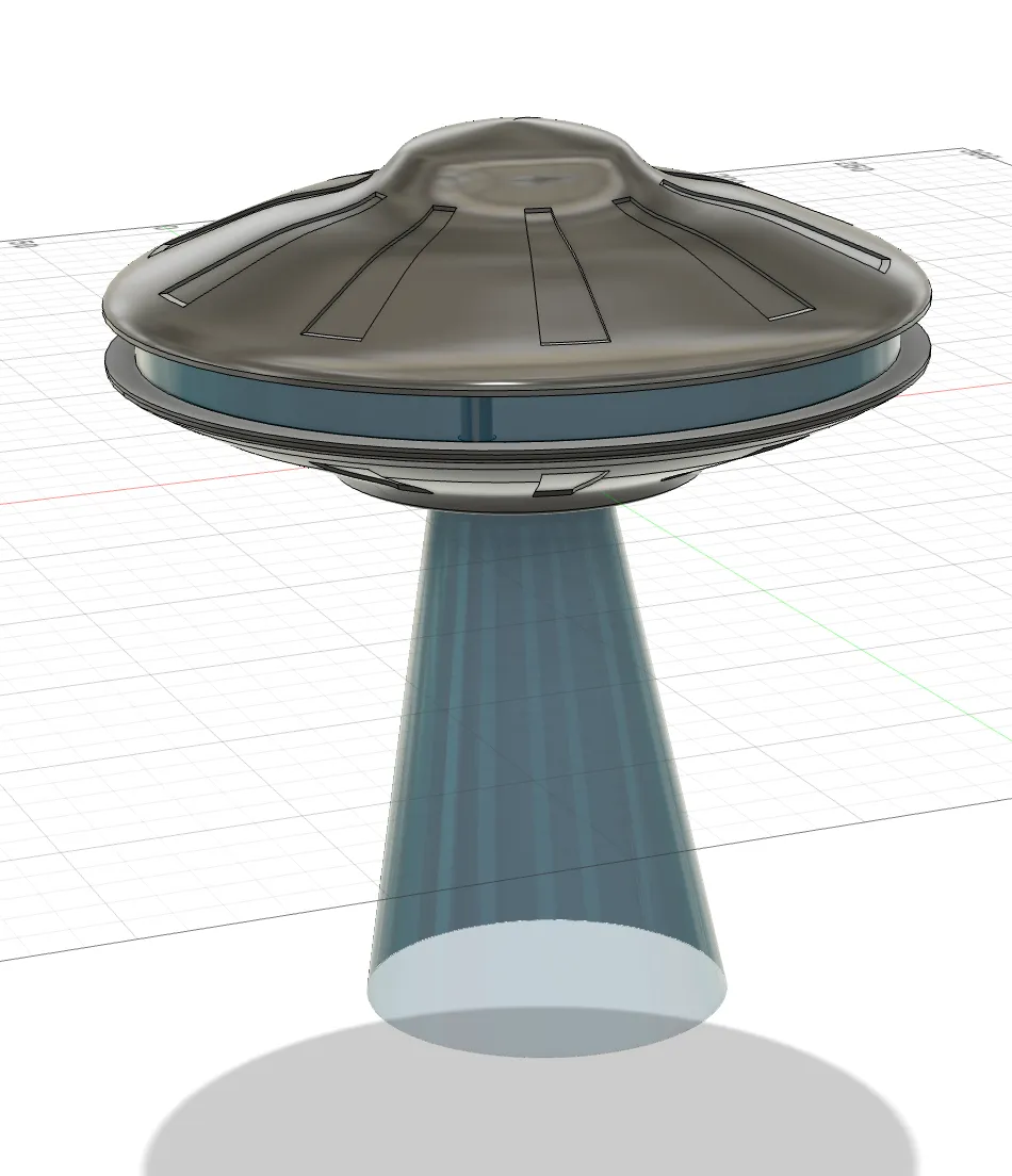 UFO Christmas Tree Topper with LED Lamp - Free 3D Print Model - MakerWorld