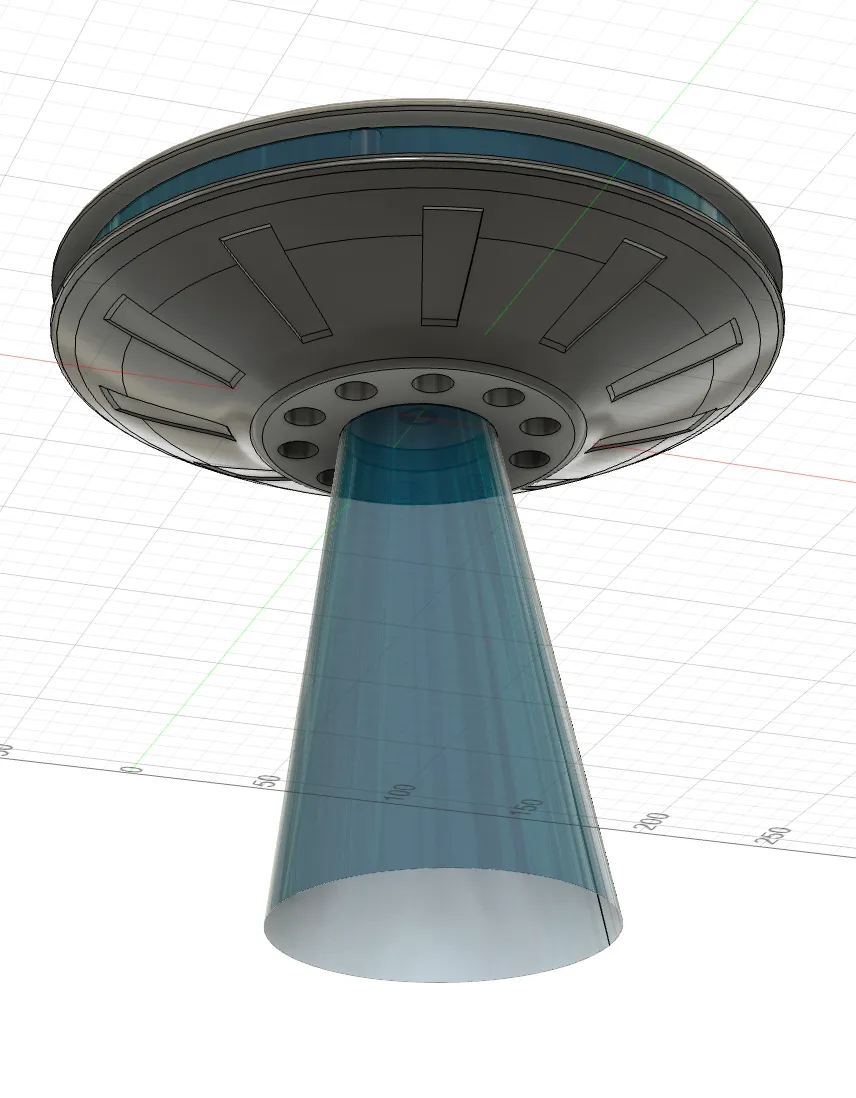 UFO Christmas Tree Topper with LED Lamp - Free 3D Print Model - MakerWorld
