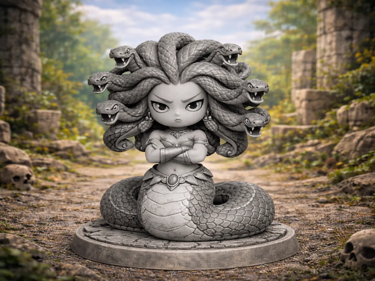 Medusa – Snake Queen Miniature - Free 3D Print Model - MakerWorld