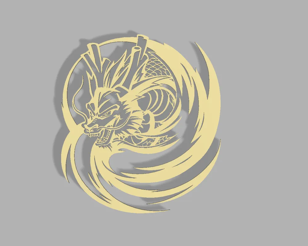 Dragon Wall Art 2d by peterkova2 - MakerWorld