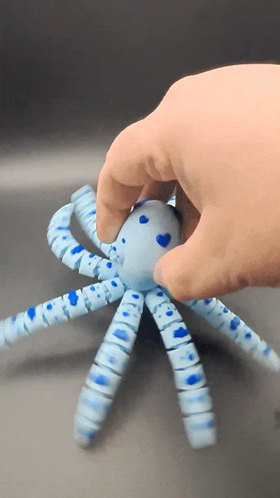 Lovetopus – Articulated Heart Octopus - Free 3D Print Model - MakerWorld